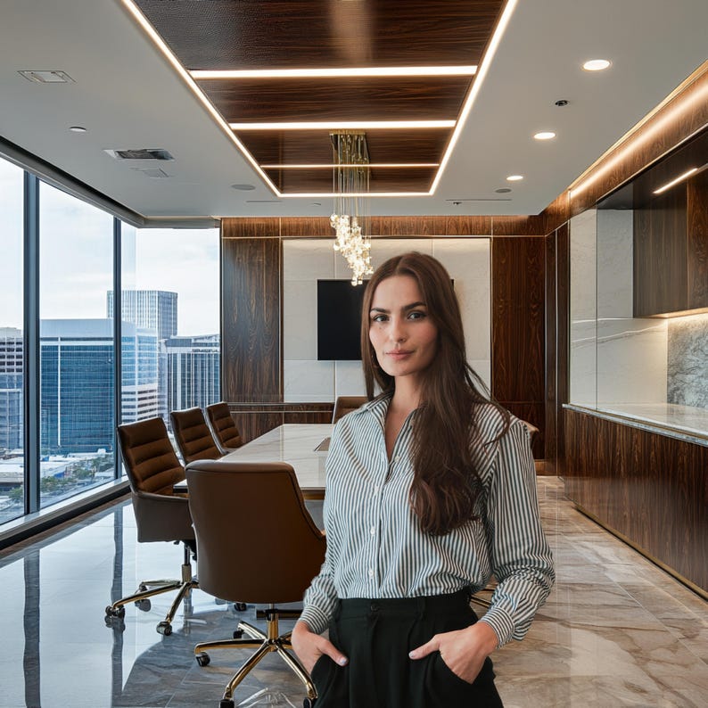 Executive Office Digital Background for Professional Business Headshots ...