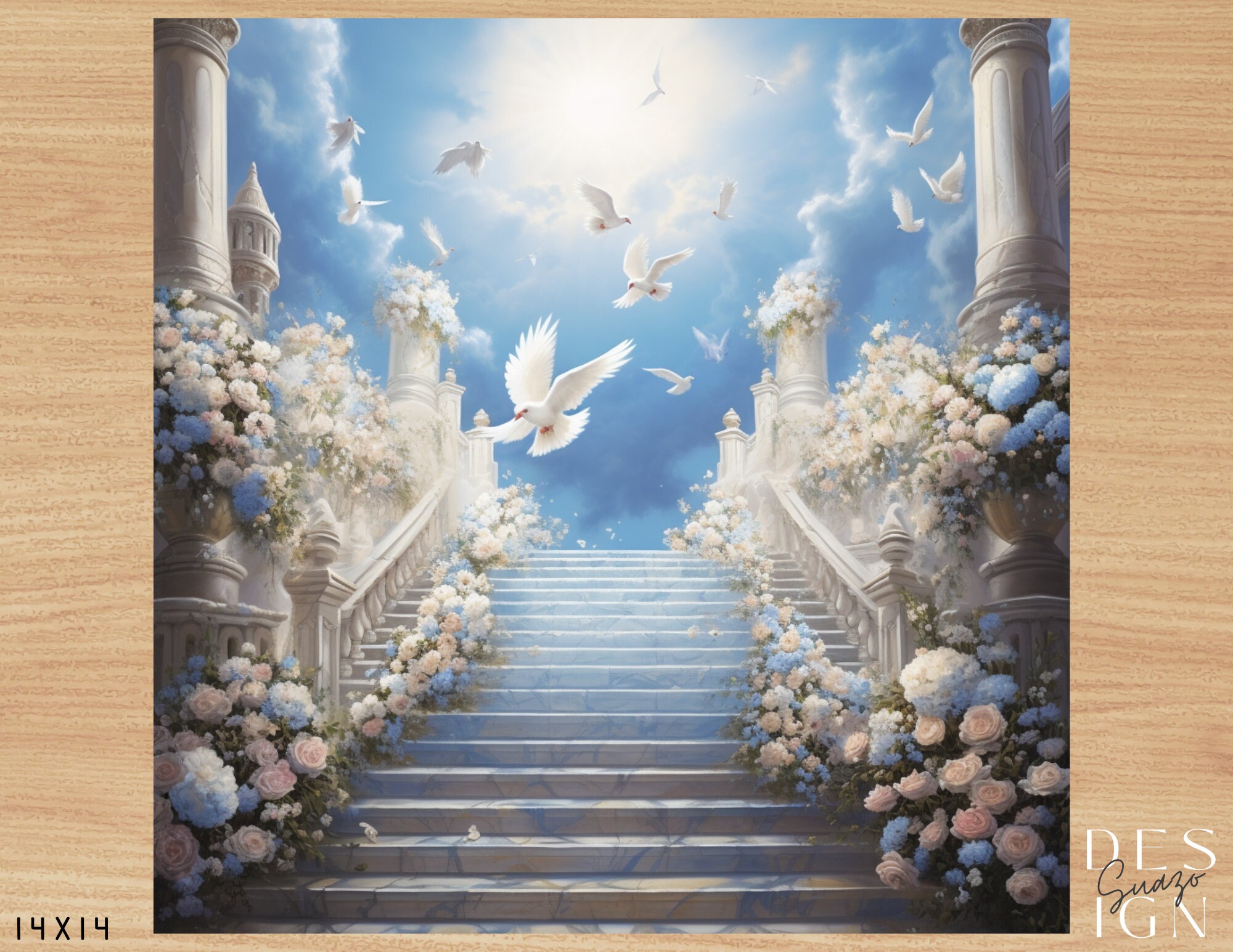 Memorial Hydrangeas Background-christian-funeral Background-blue ...