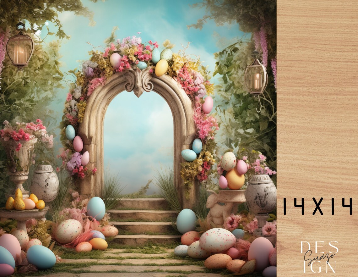 Easter Studio Arch Digital Background for Composite Artists, Easter ...