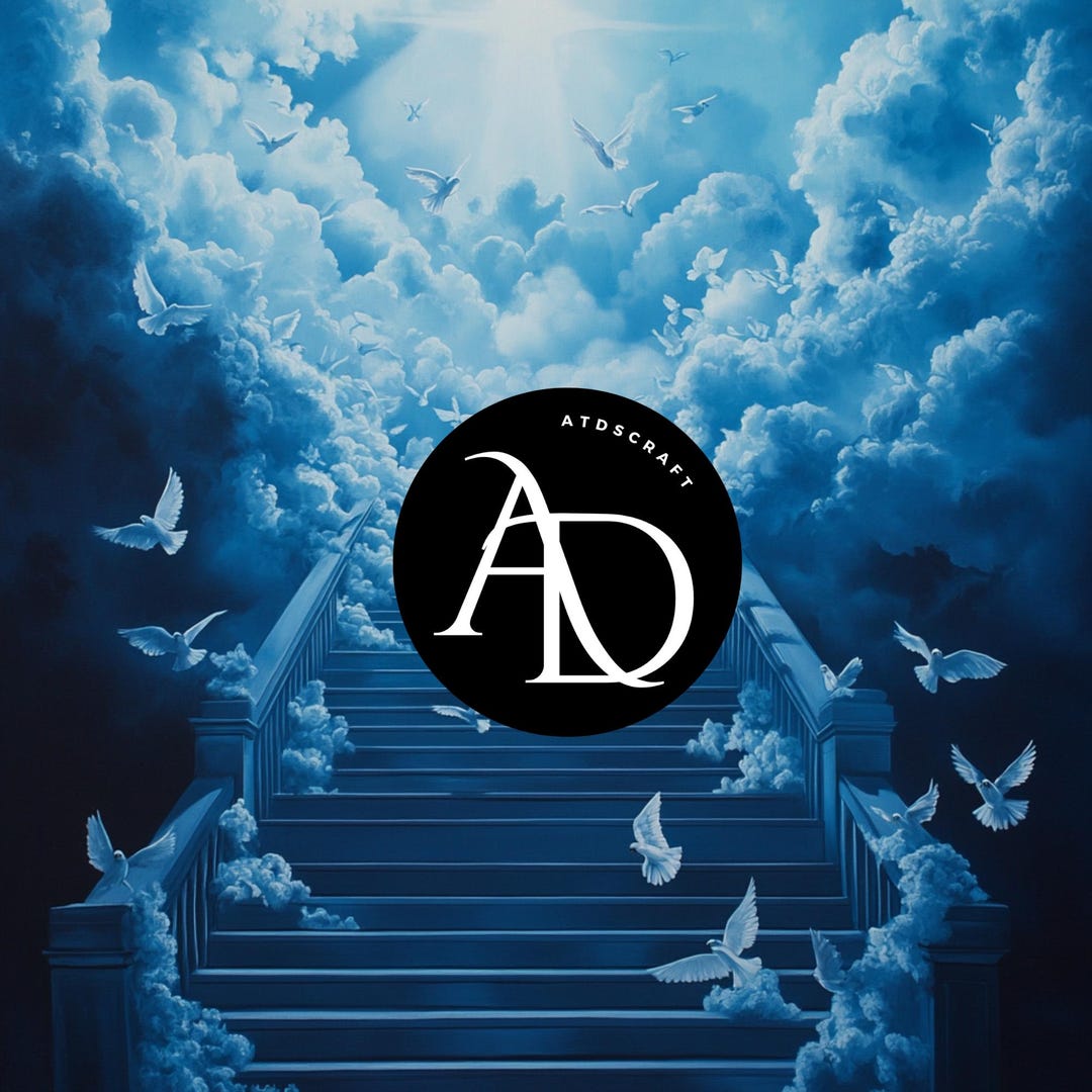 Stair Step to Heaven- AI Art Christian-funeral-blue Background - Heaven ...