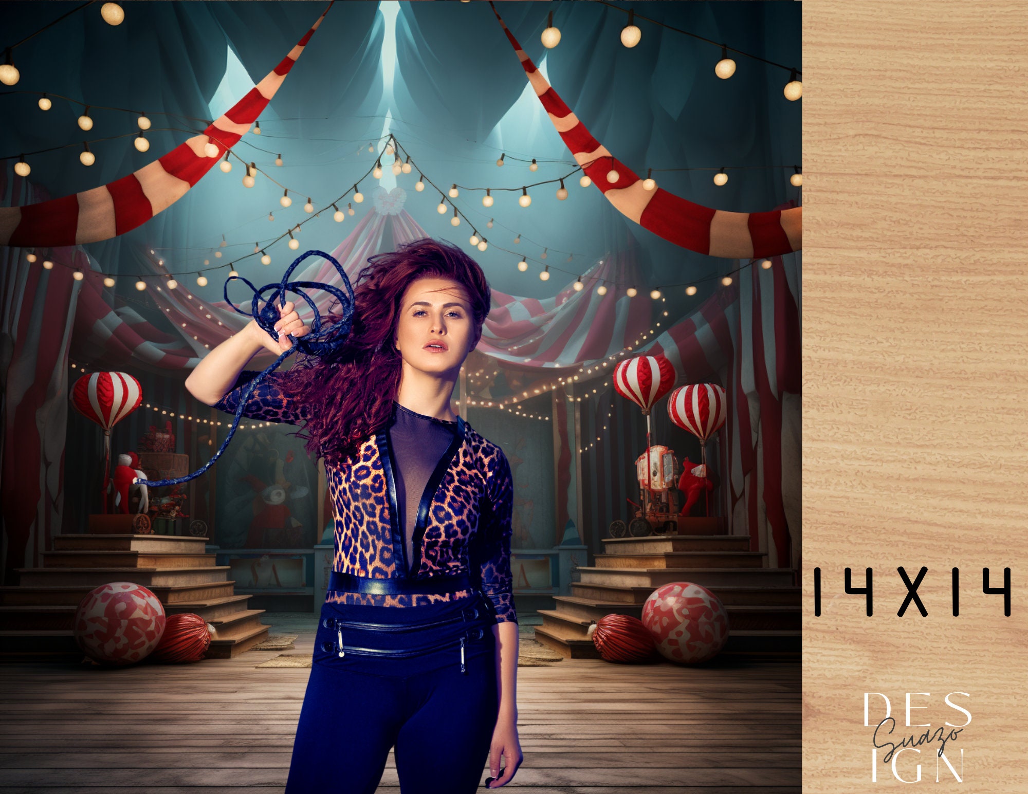 Circus Fine Art Backdrop for Photo , Circus Themed Backdrop Set ...