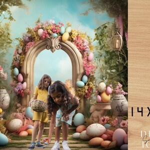 Easter Studio Arch Digital Background for Composite Artists, Easter ...
