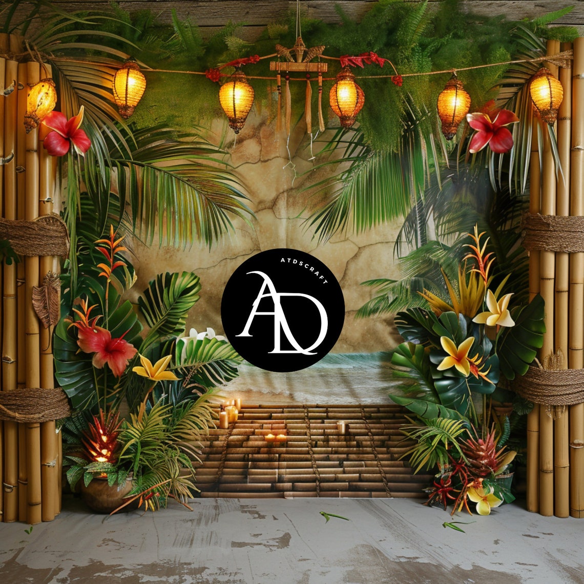 Luxury Tropical Backdrop Set, Luxury Digital Overlays, Luxury ...