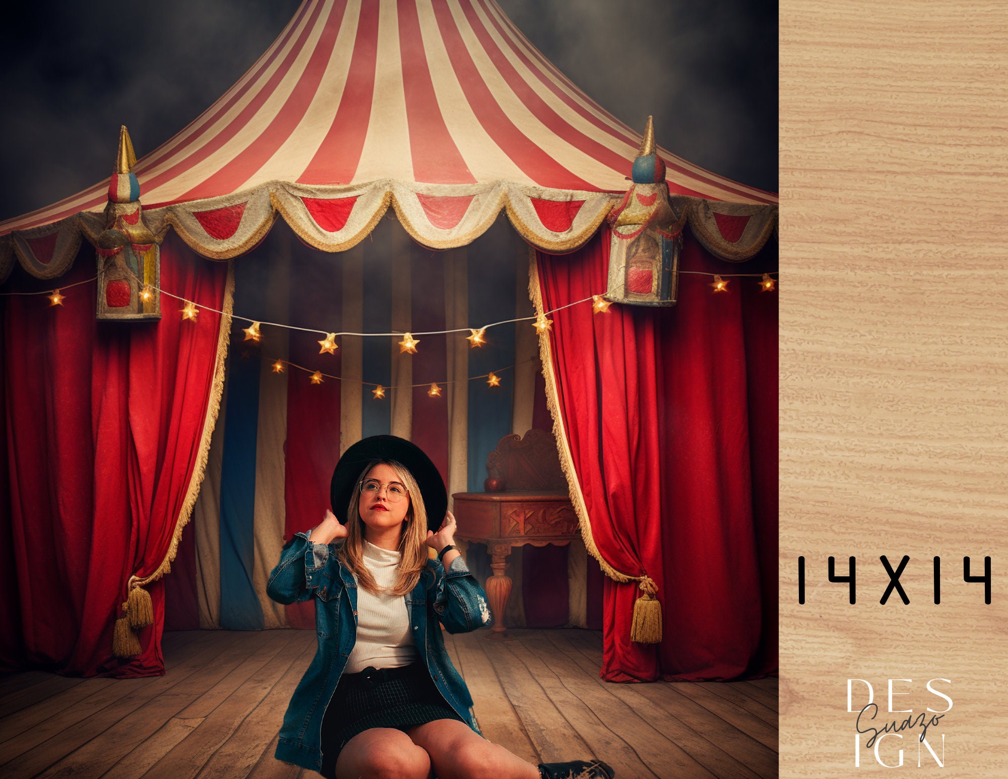 9 Circus Backdrop: Stage Backdrop With Circus Tent, Red Curtain ...