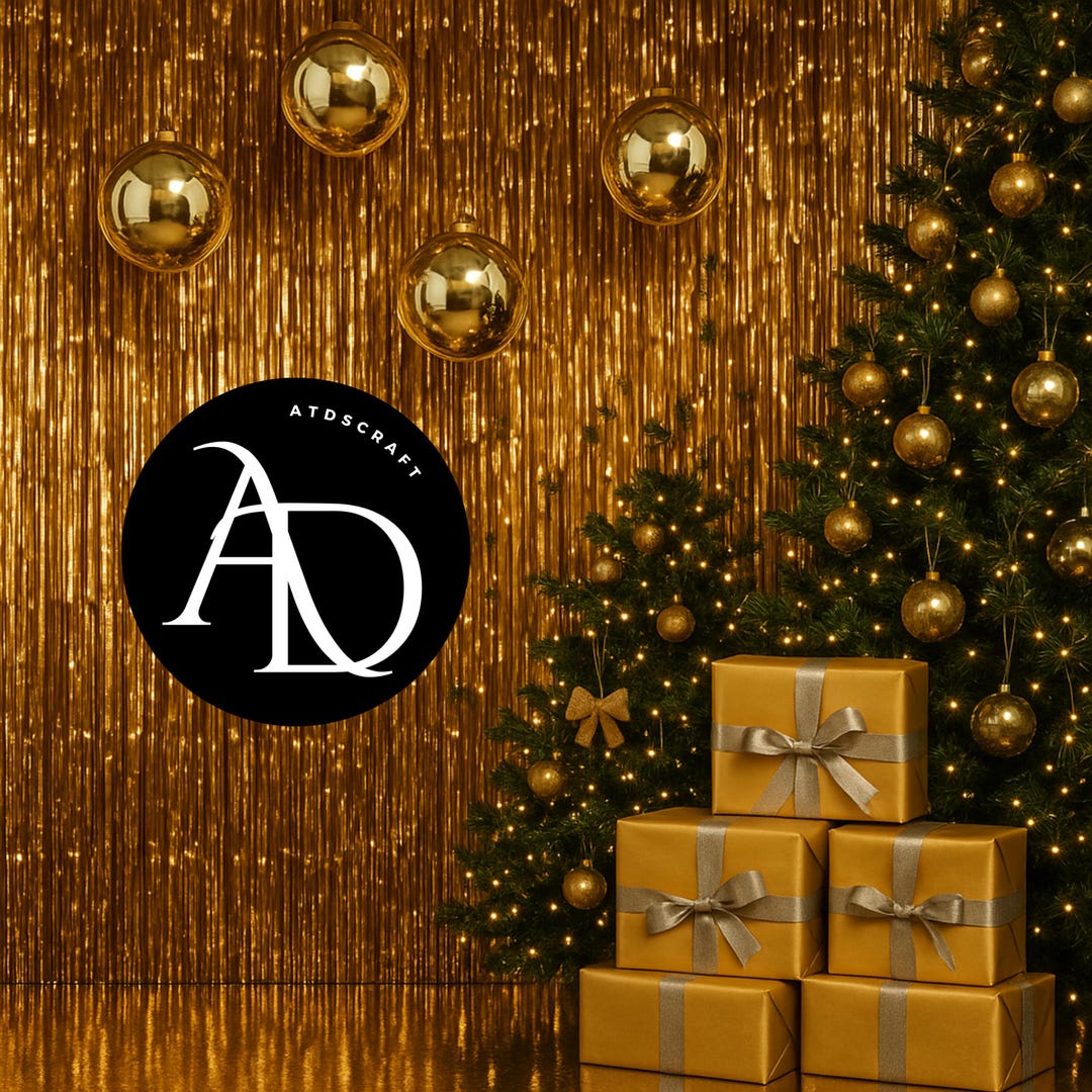 Glam Gold Christmas Backdrop, Luxury Holiday Tree Photo Background ...