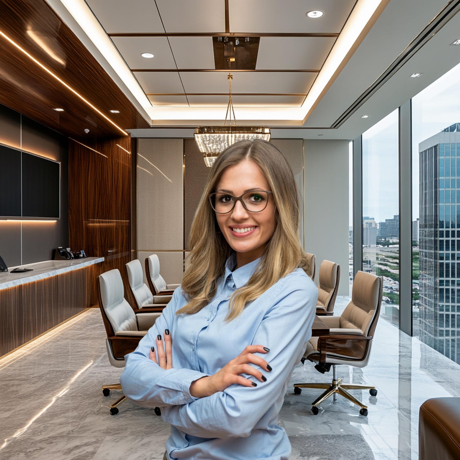 Luxury Boardroom Digital Backdrop , Business Branding, High-end ...