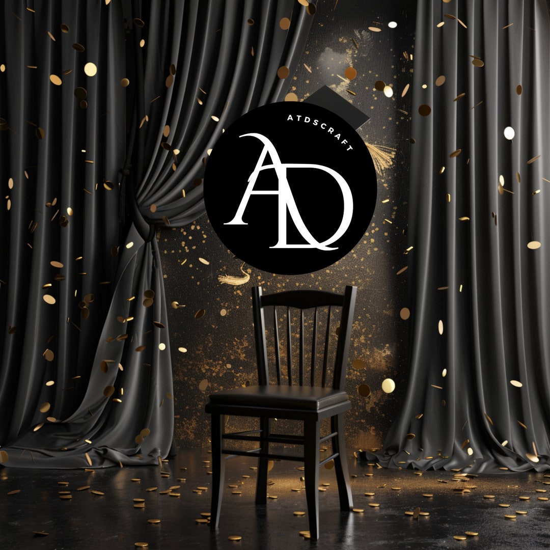 Graduation Studio Photo Graduation Black and Gold Back Ground Ceremony ...