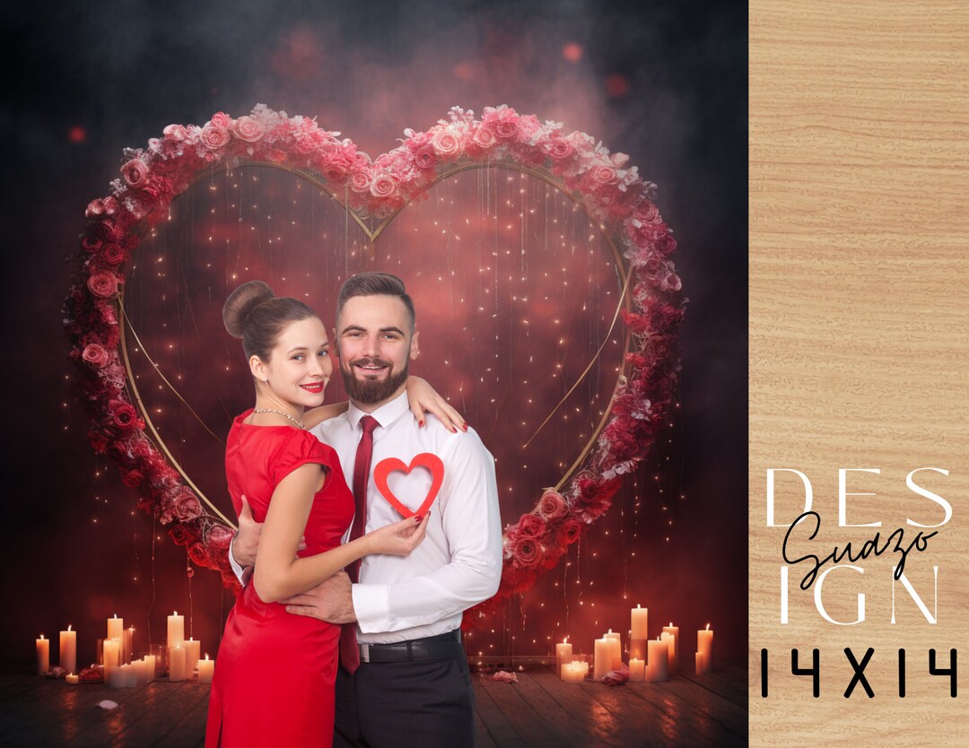 Floral Heart Frame Digital Backdrop | Love Digital Backdrop | Maternity ...