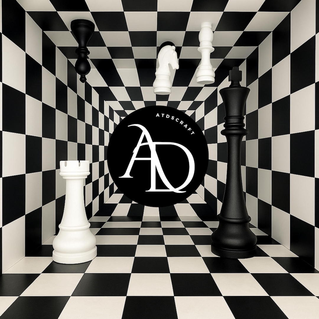 Chess Game Digital Backdrop: Optical Illusion Room for Photoshoots ...