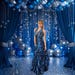 Silver & Blue Balloon Digital Backdrop | Luxury Event Background | Prom ...