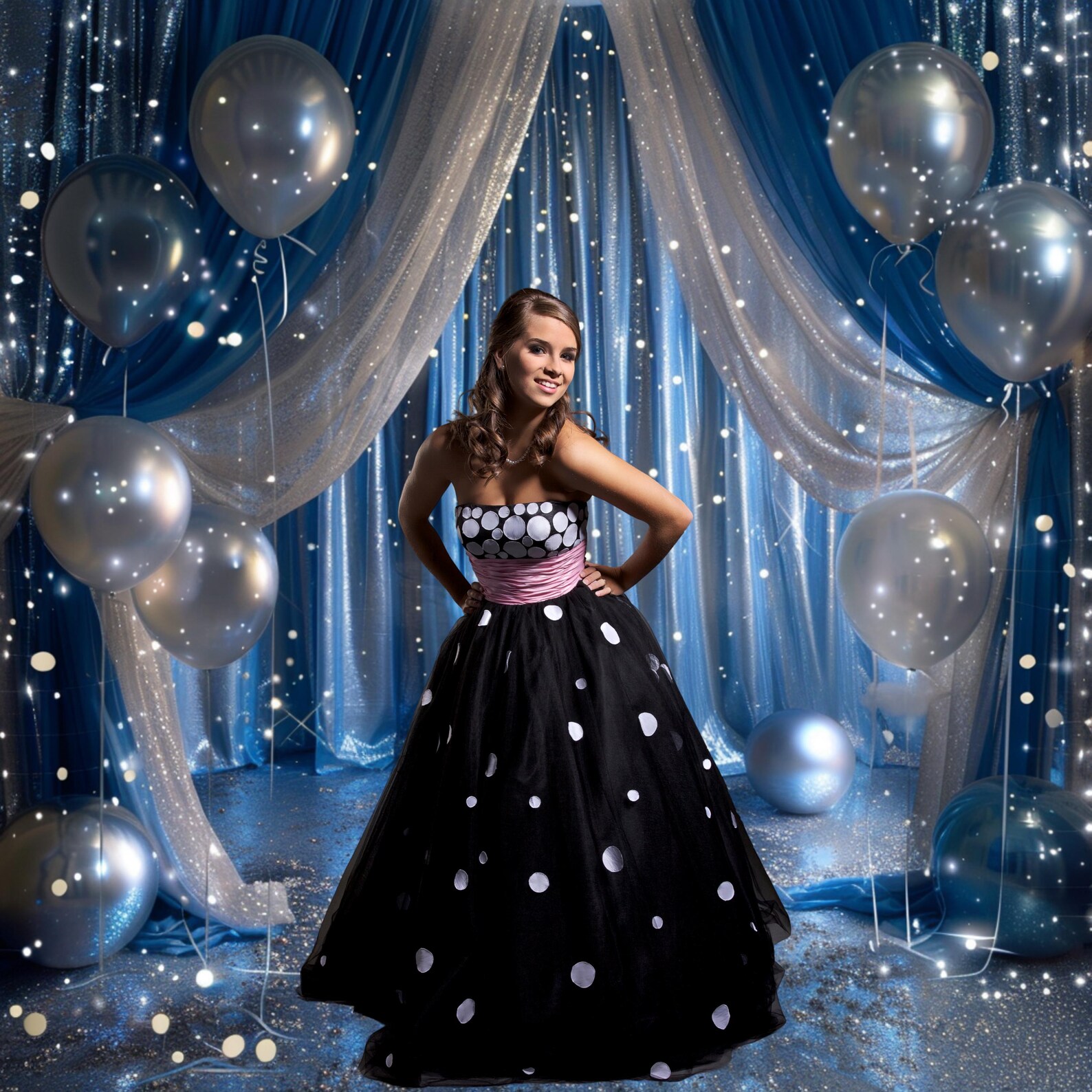 Blue & Silver Glitter Curtain Backdrop | Elegant Event Decor | Wedding ...