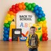 Back to School Rainbow Balloon Arch Backdrop – 14x14 Digital ABC ...