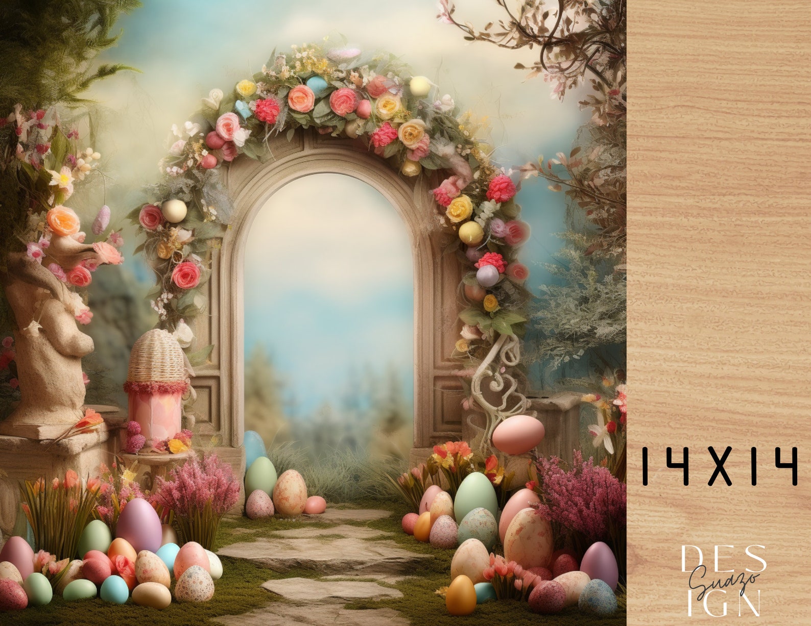 Easter Studio Arch Digital Background for Composite Artists, Easter ...