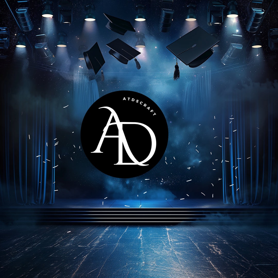 Graduation Studio Photo Graduation Black and Blue Back Ground Ceremony ...