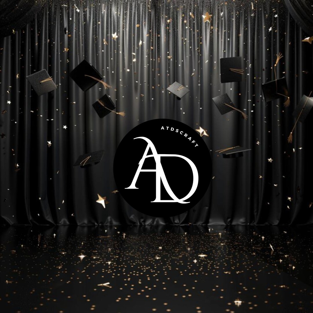 Graduation Studio Photo Graduation Black and Gold Back Ground Ceremony ...
