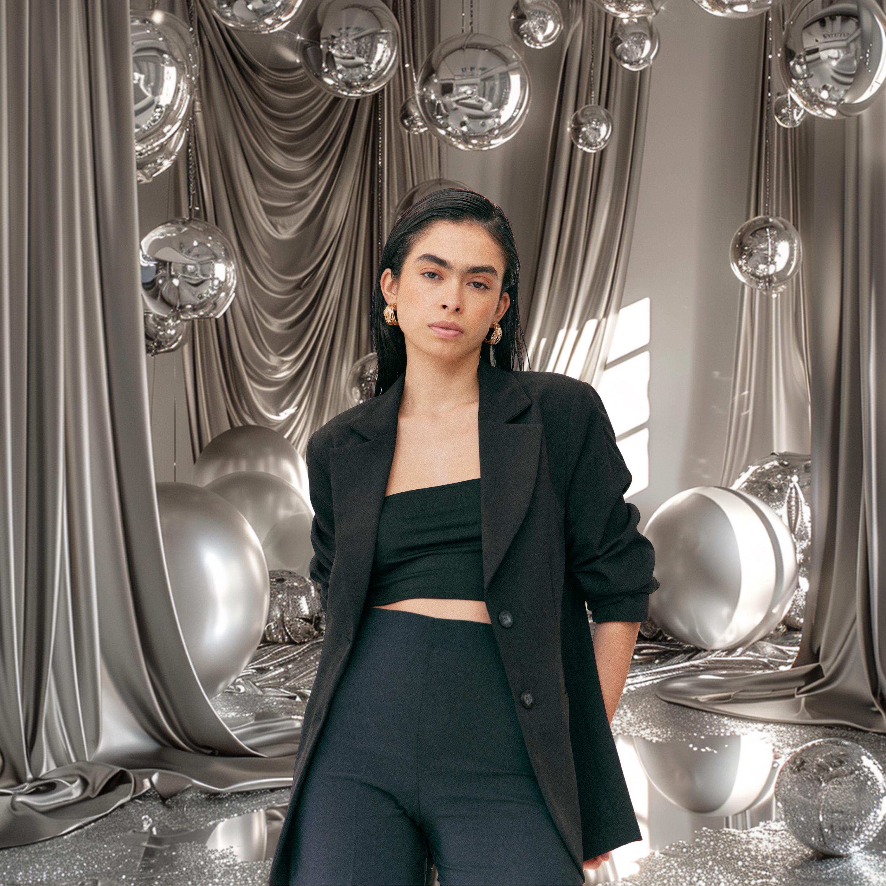 Silver Glam Balloon Backdrop Bundle | 5 Metallic Digital Backgrounds ...
