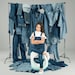 Denim Outfit Digital Backdrop, Fashion Editorial Photo Background ...