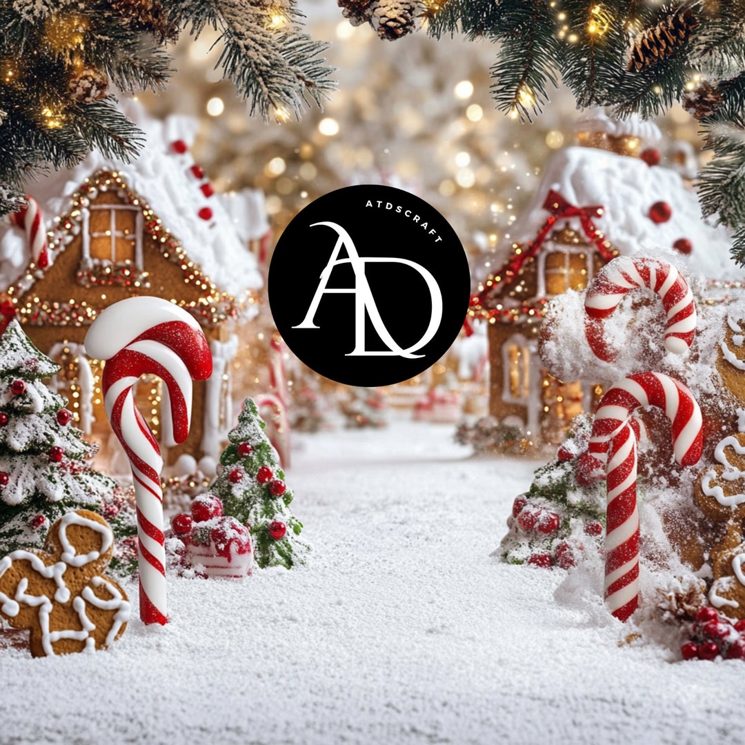Digital Gingerbread - Background Gingerbread - Digital Backdrop ...