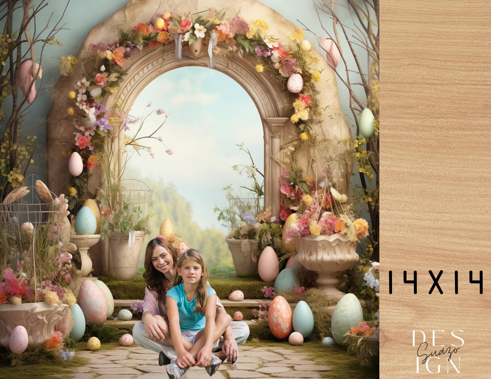 Easter Studio Arch Digital Background for Composite Artists, Easter ...