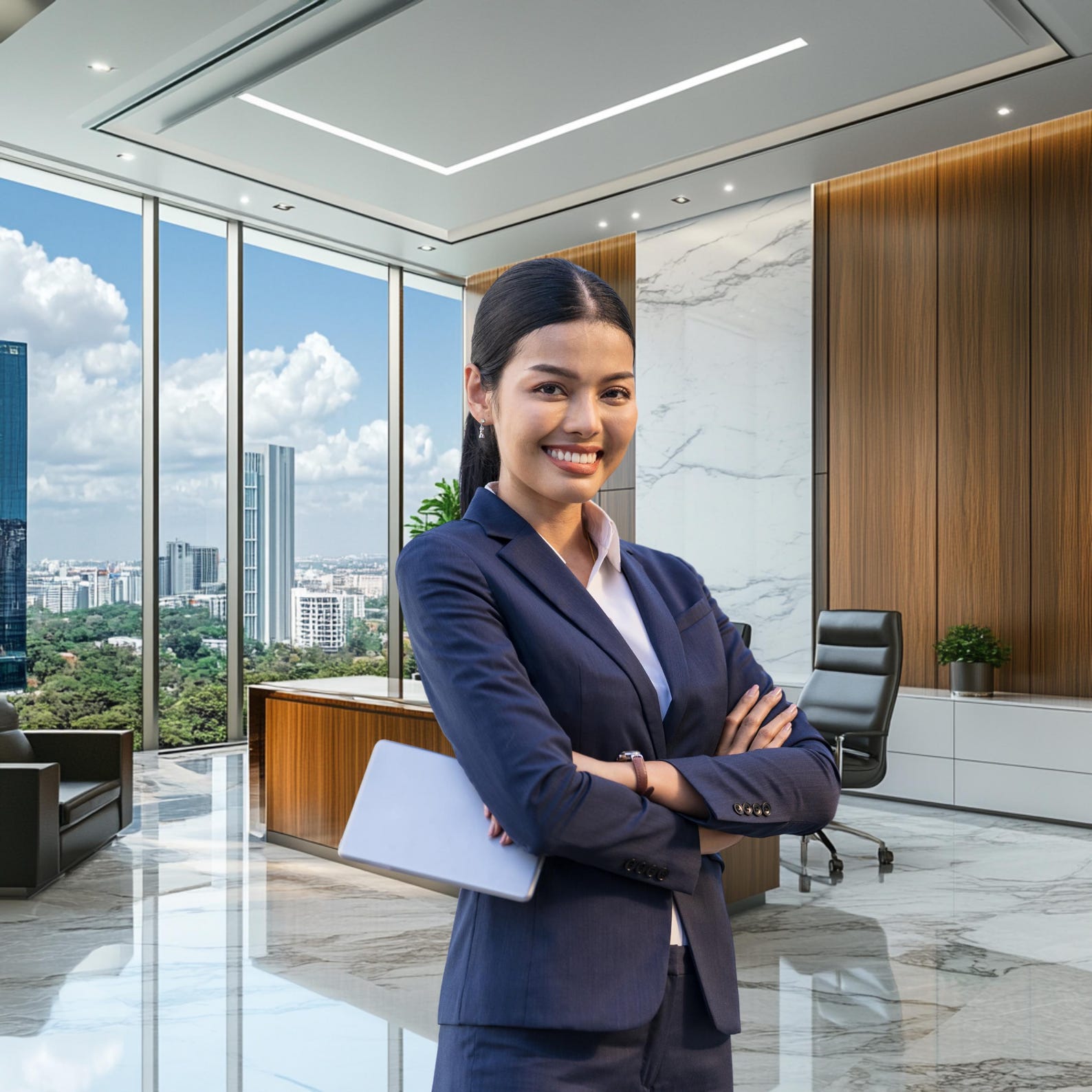 Corporate Lounge Office Digital Backdrop, Zoom Meetings, Professional ...