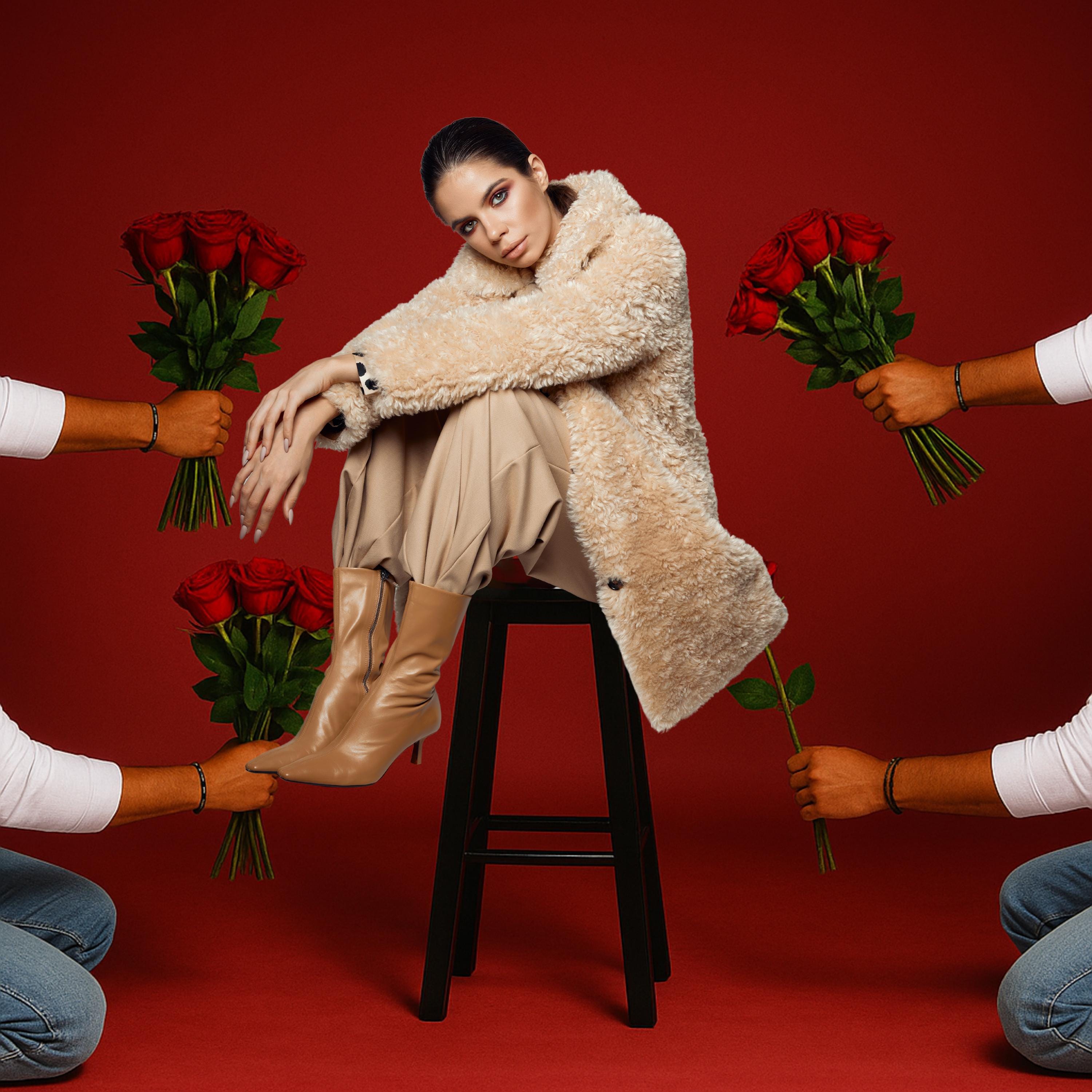 Romantic Red Roses Birthday Backdrop for Influencer Photoshoots – Bold ...