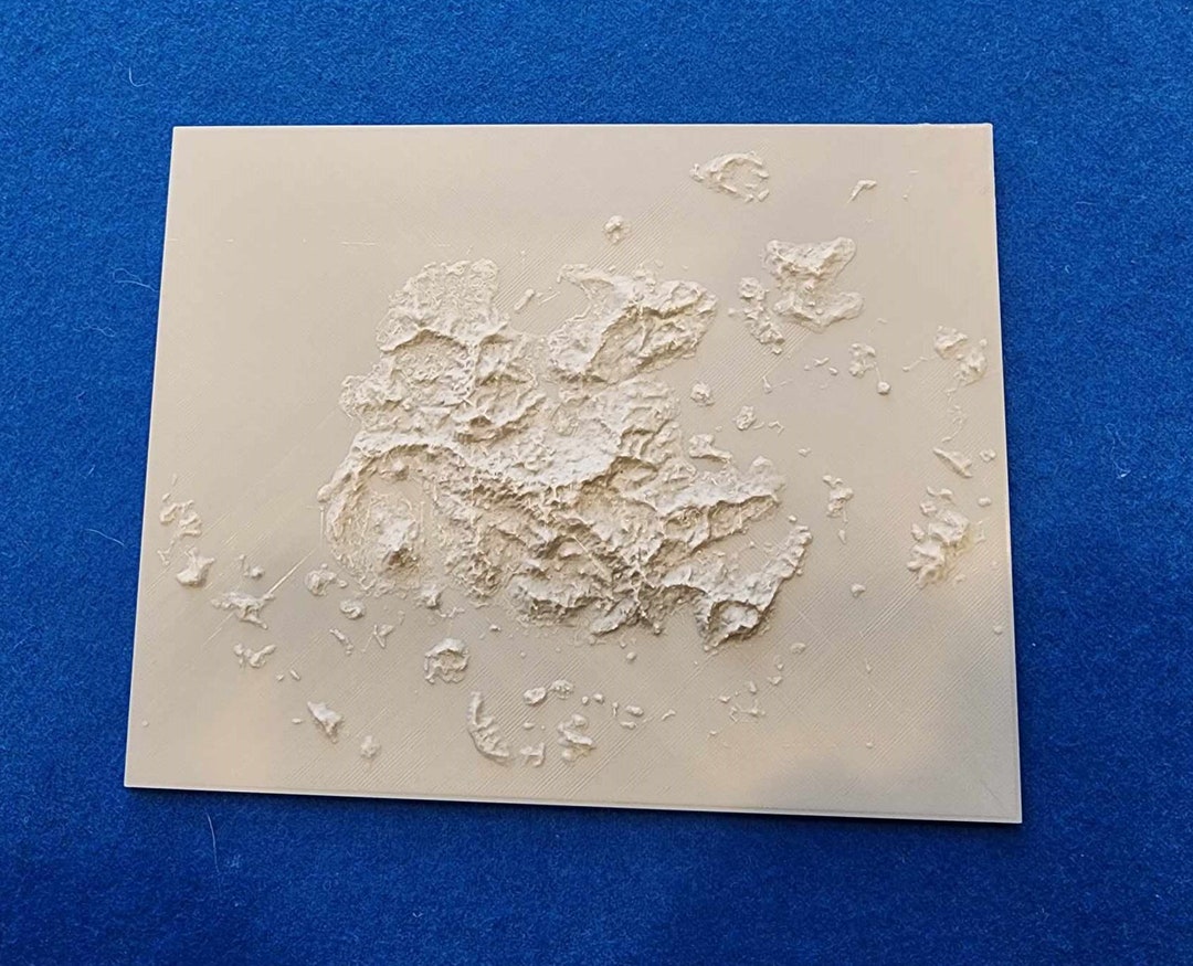 Custom 3D Printed Maps Topographic Video Games Wall Art - Etsy