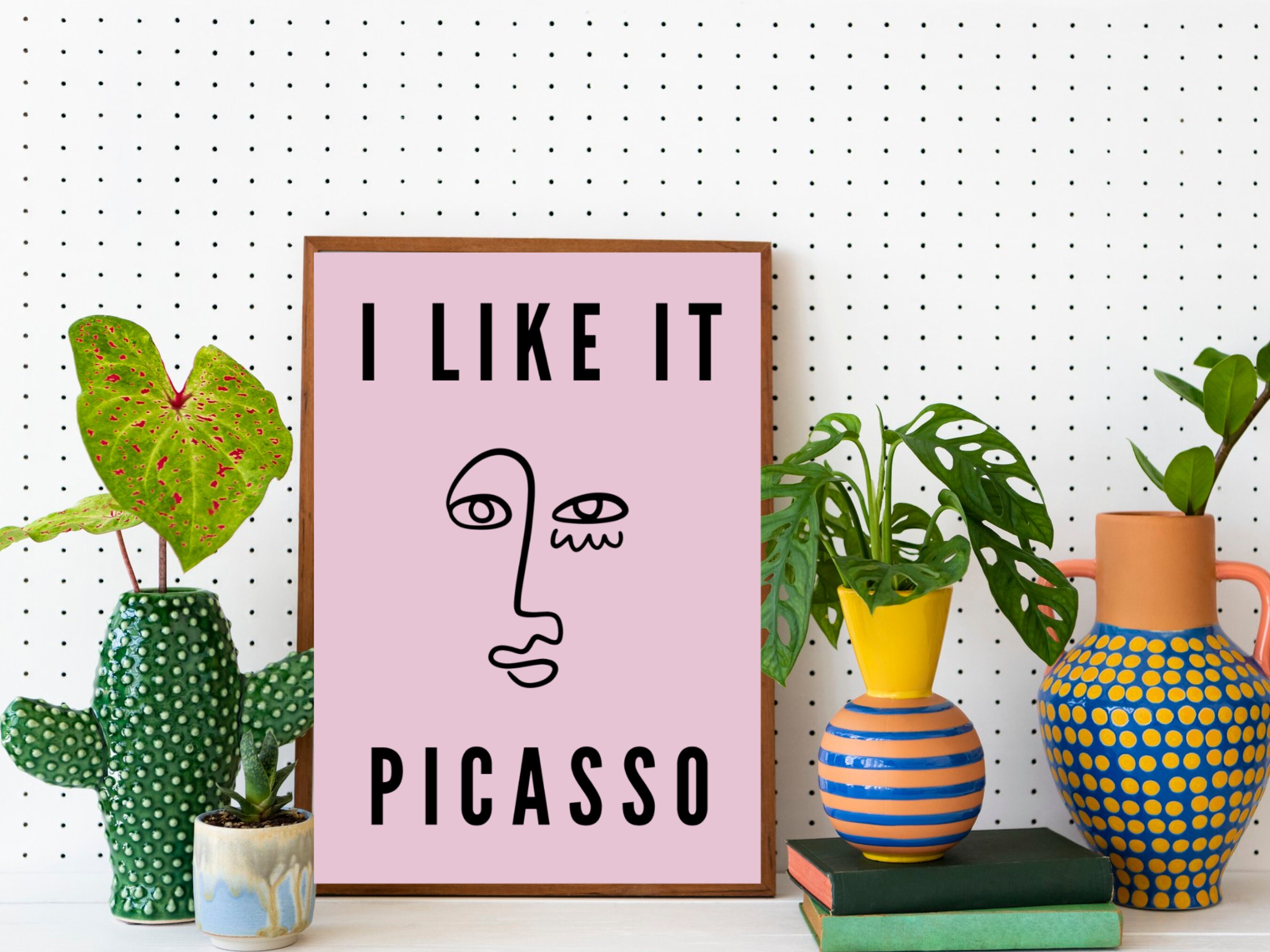 Trendy Wall Art Picasso Pink Poster Interior Design Abstract Print ...