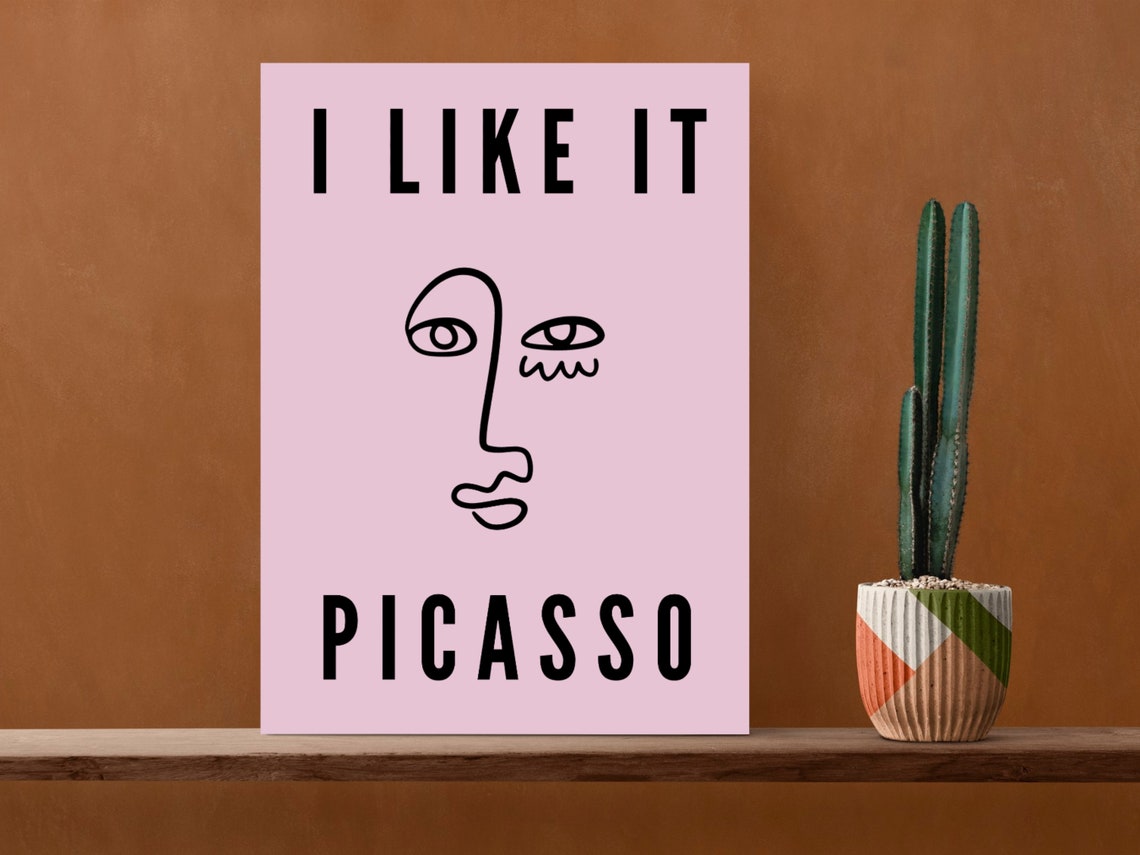 Trendy Wall Art | Picasso | Pink Poster | Interior Design | Abstract ...
