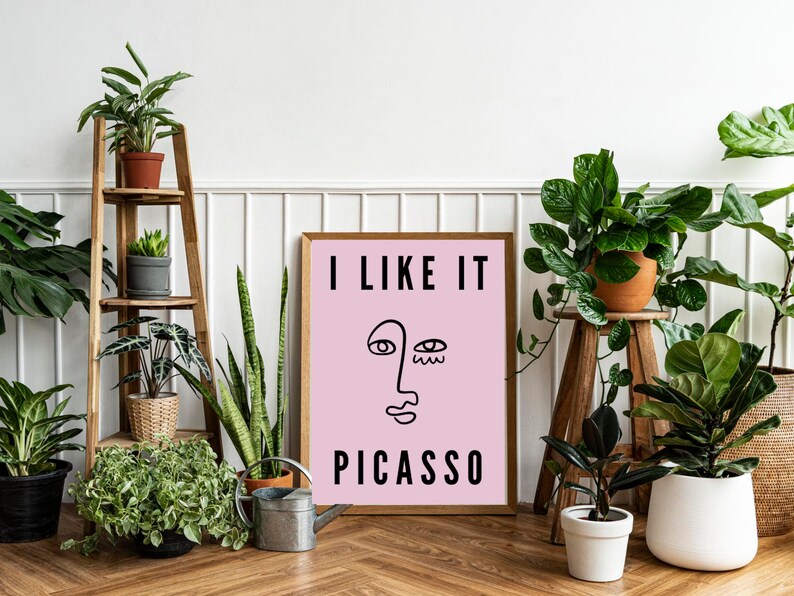 Trendy Wall Art | Picasso | Pink Poster | Interior Design | Abstract ...