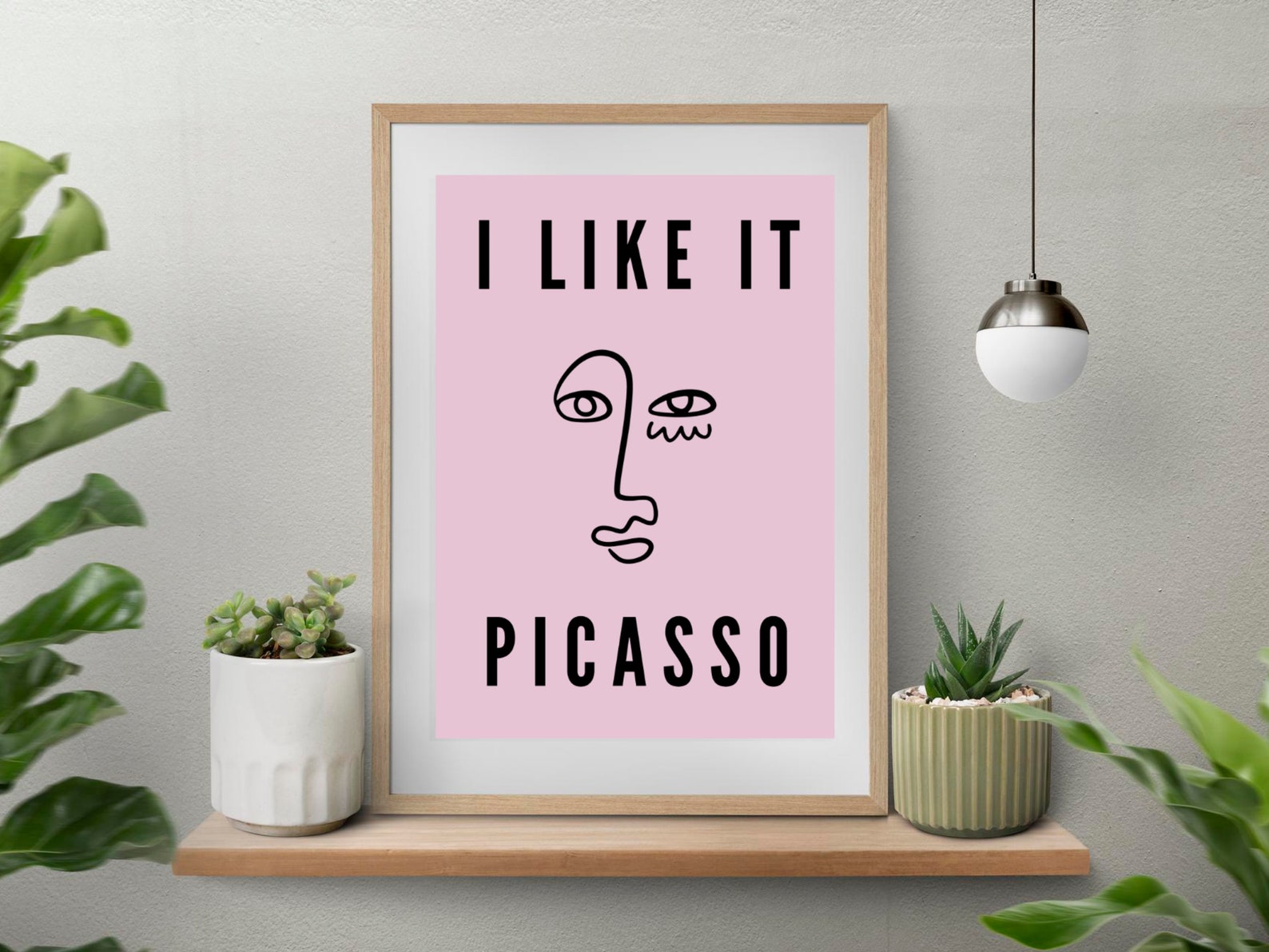 Trendy Wall Art | Picasso | Pink Poster | Interior Design | Abstract ...