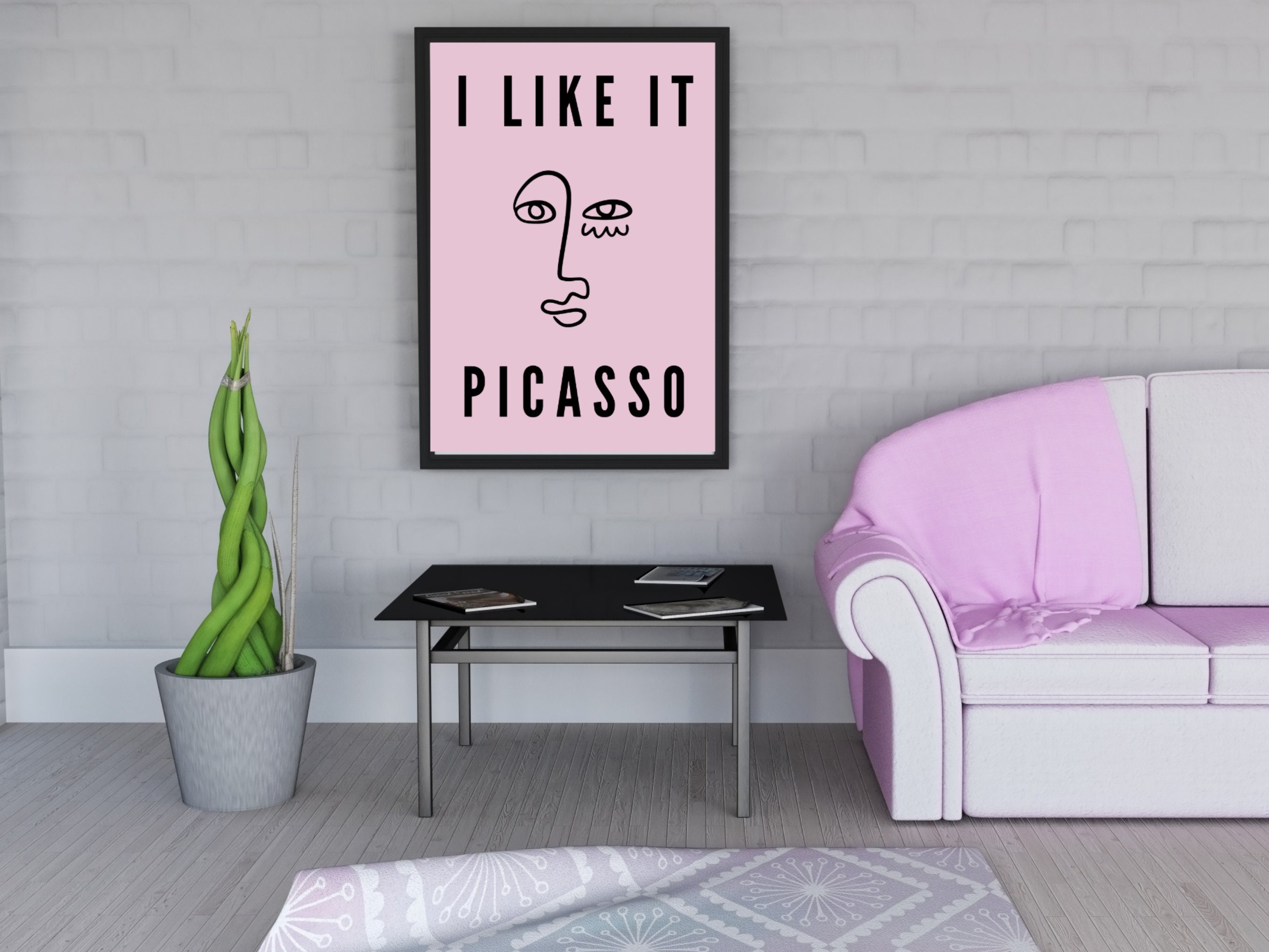 Trendy Wall Art | Picasso | Pink Poster | Interior Design | Abstract ...