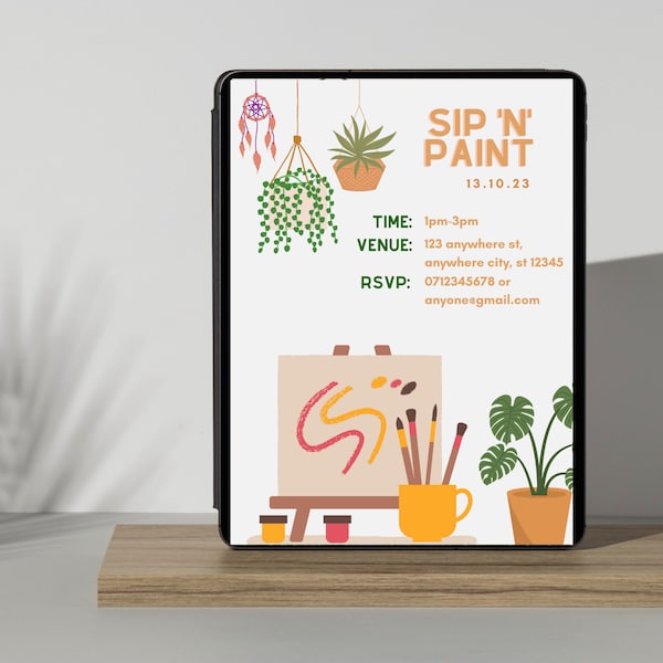 Sip and Paint Templates - Etsy