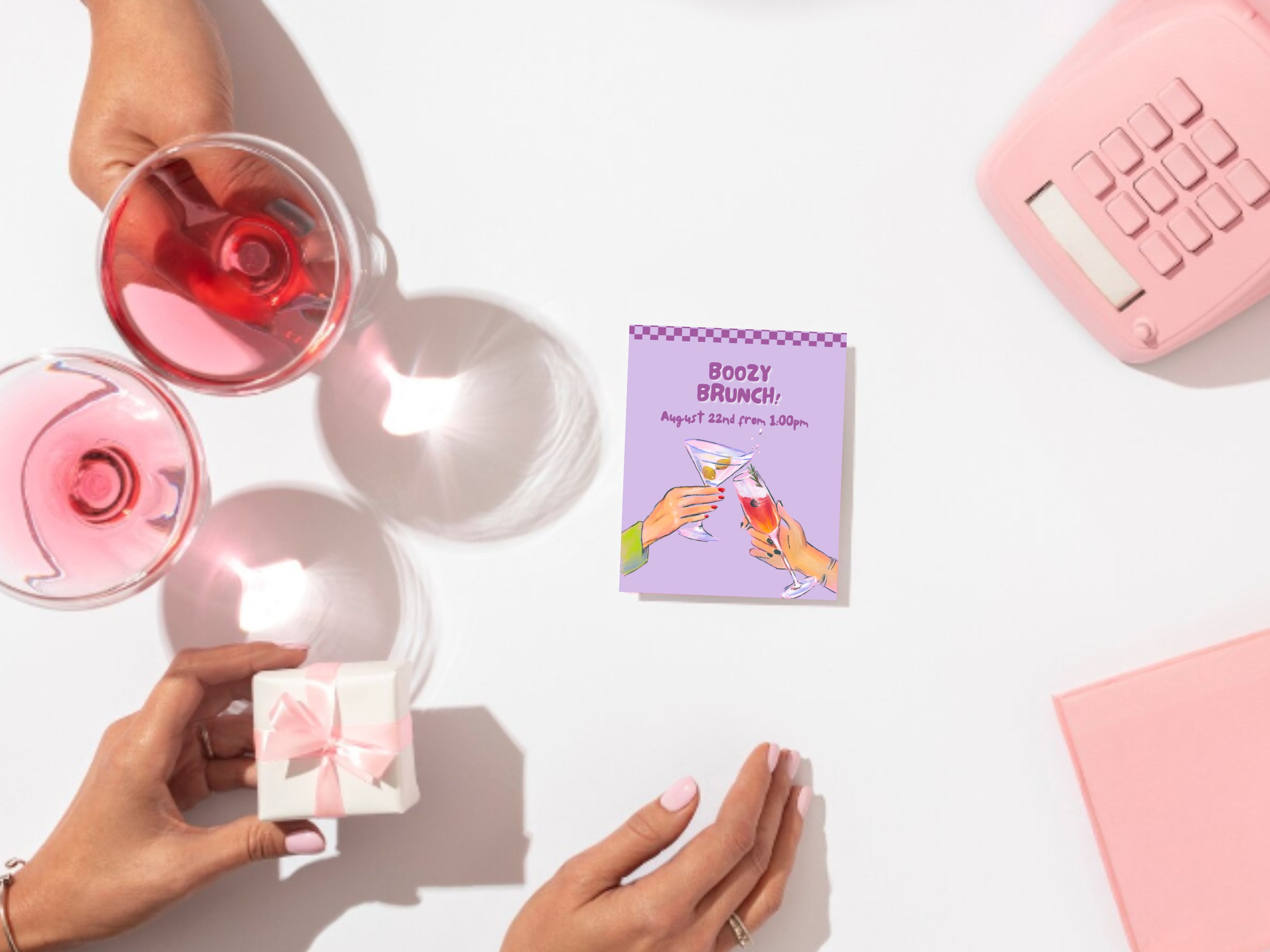 Editable Boozy Brunch Digital Invite | Printable Canva Template ...