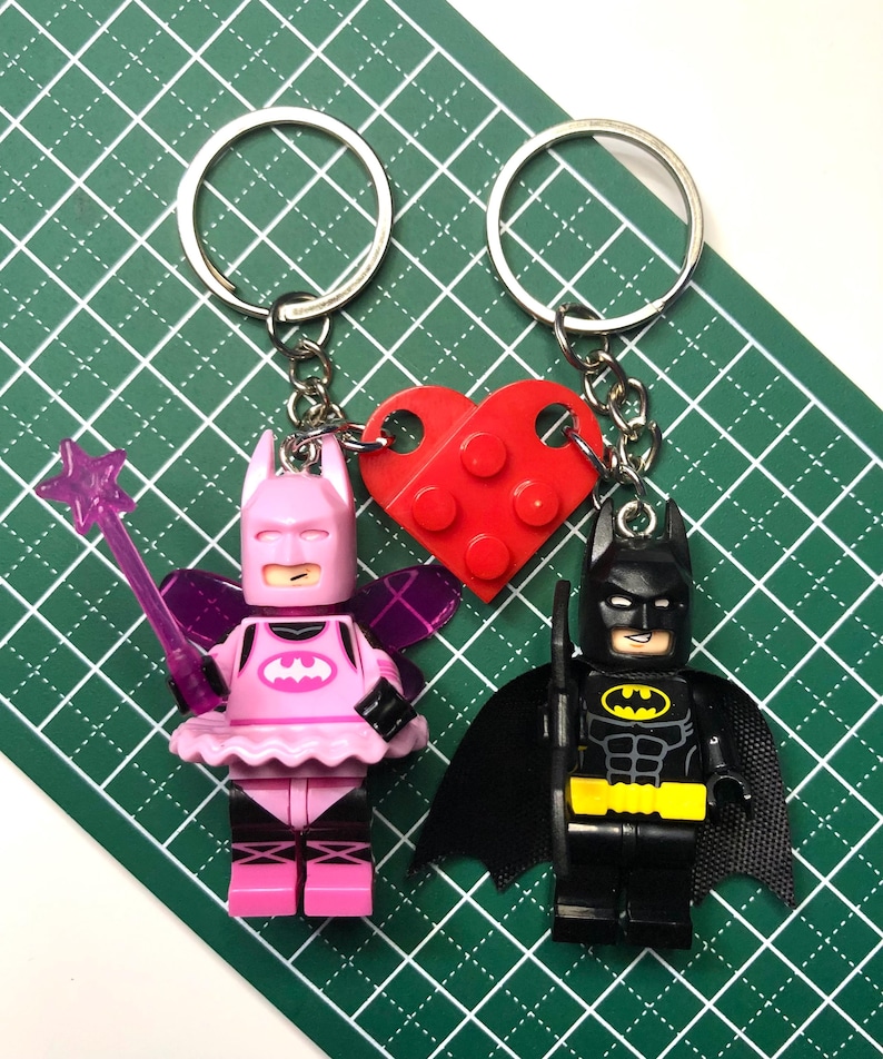 Custom Figure Pink Fairy and Bat-man Keyring/keychain - Etsy