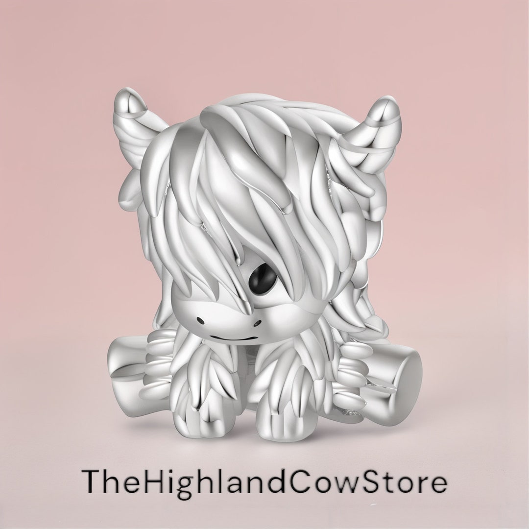 Highland Cow 925 Sterling Silver Pendant | Highland Cow Charm ...