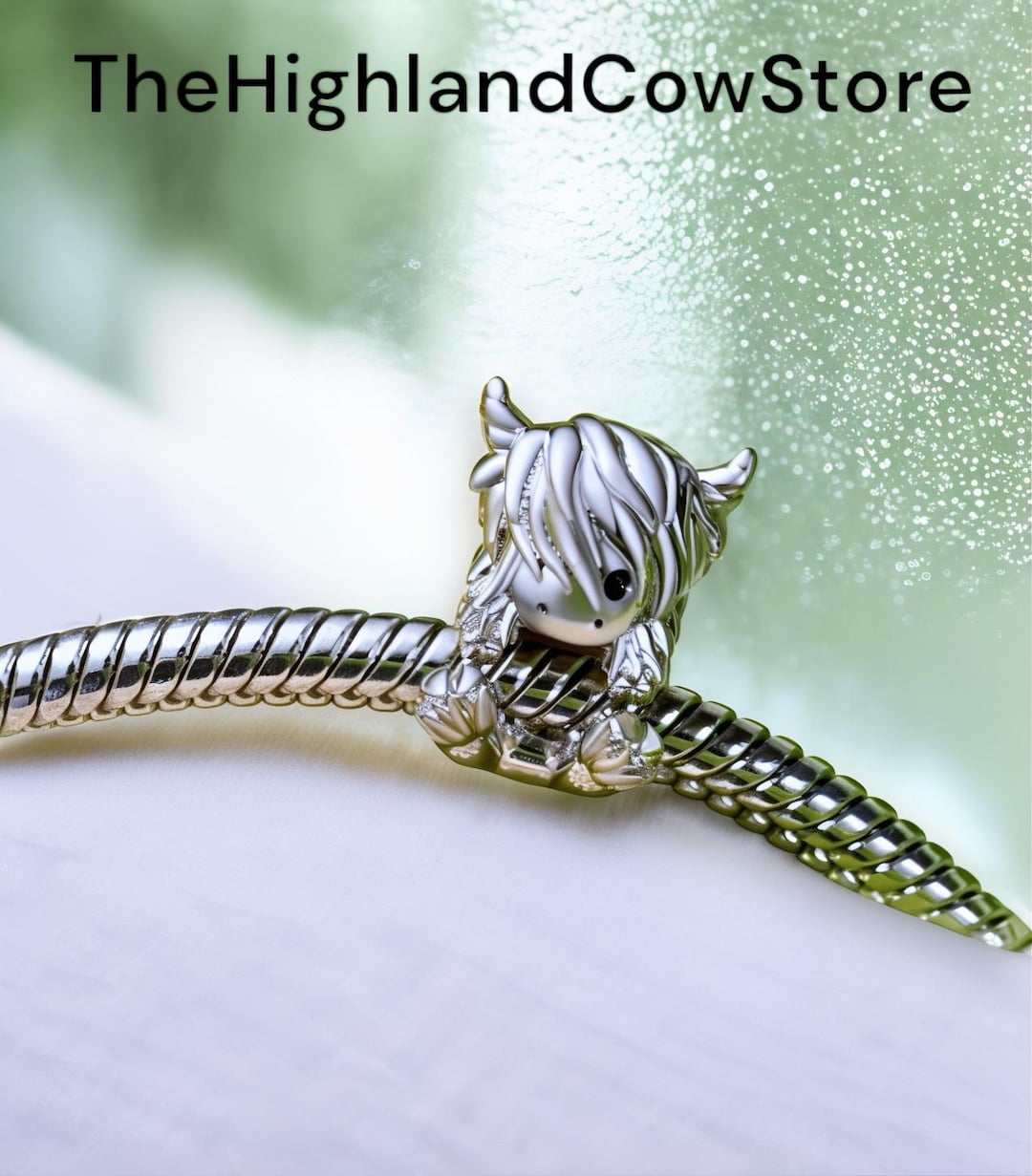 Hanging Highland Cow 925 Sterling Silver Pendant | Highland Cow Charm ...
