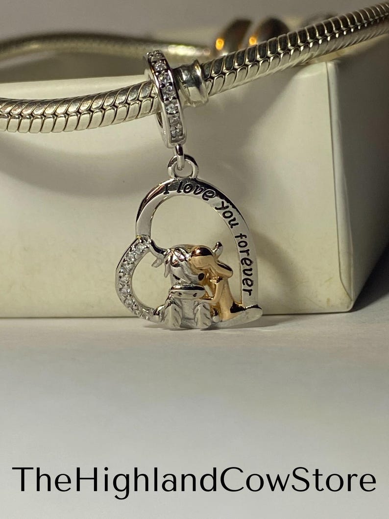 Highland Cow and Girl 925 Sterling Silver Pendant Charm | I Love You ...