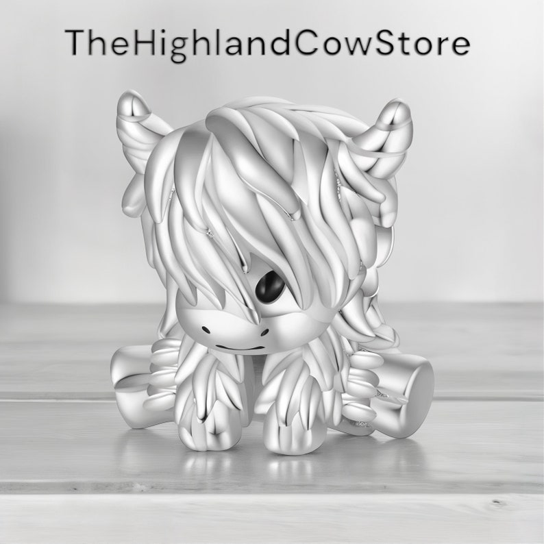 Highland Cow 925 Sterling Silver Pendant | Highland Cow Charm ...