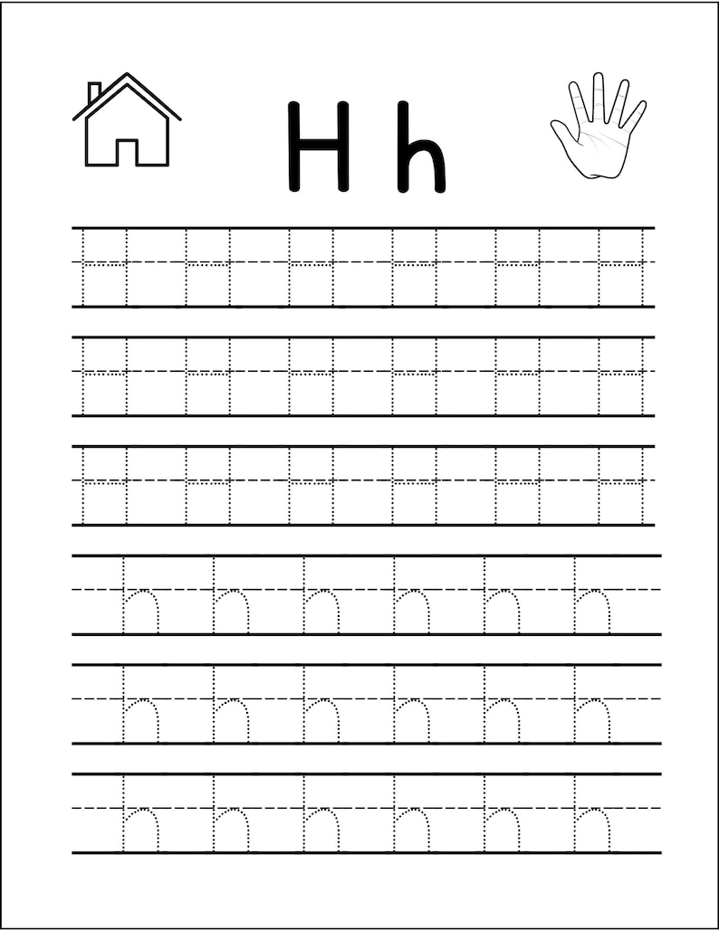 Alphabet Tracing A-Z - Printable Worksheets - Instant Download ...