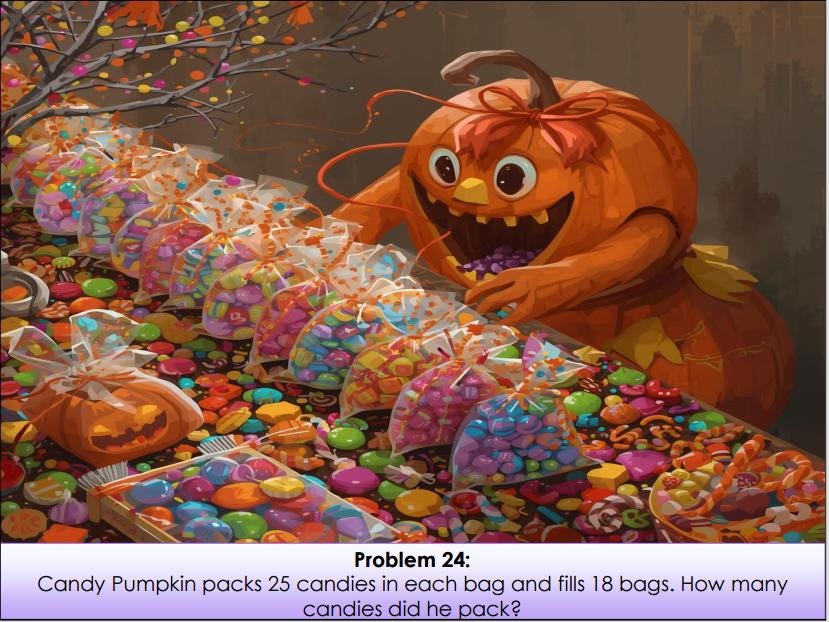 Pumpkin Math Worksheets: 4 Operations, Fall Activities (40 Activities ...