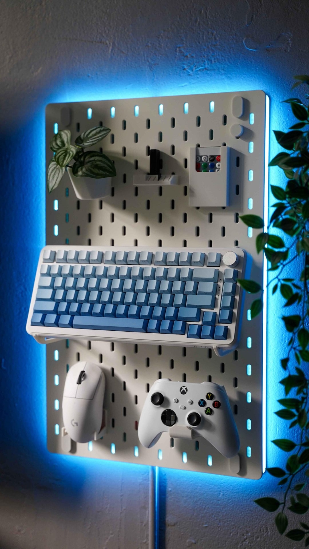 Peglight Pro 36x56 White - Pegboard With RGB Lighting, App Control ...