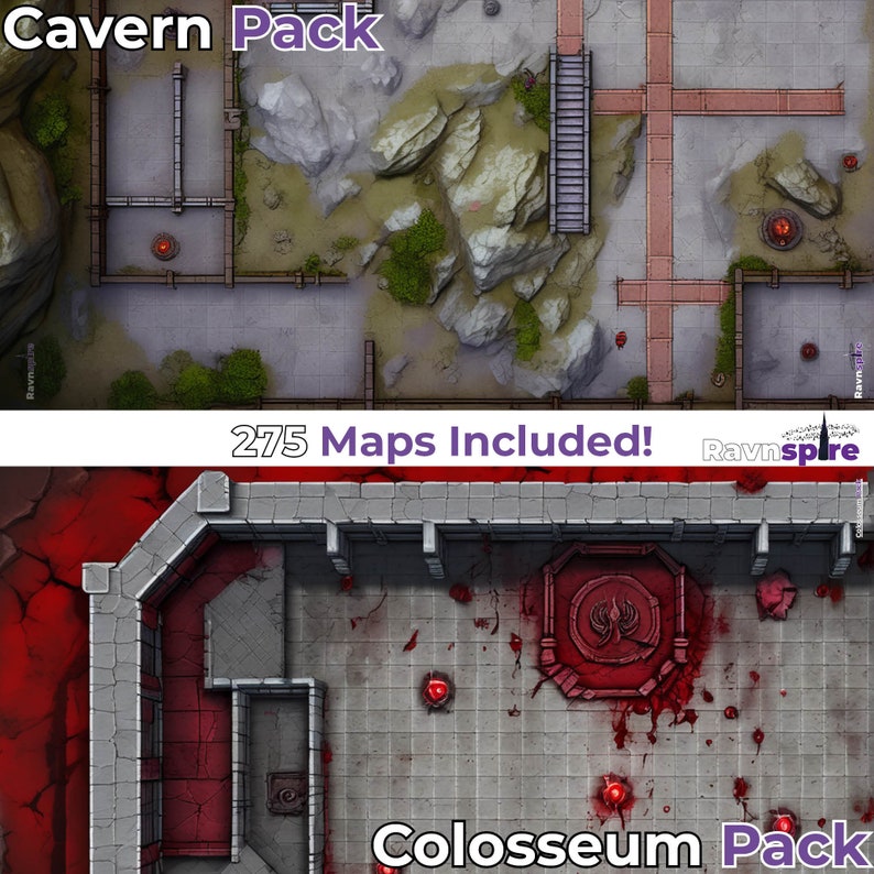 Ravnspire RPG & DND Battle Maps, Background Scenes Bundle, 275 Map ...