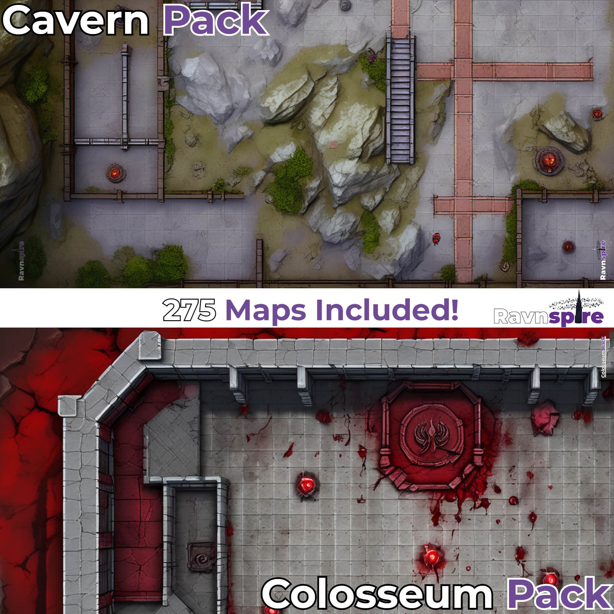 Ravnspire RPG & DND Battle Maps, Background Scenes Bundle, 275 Map ...