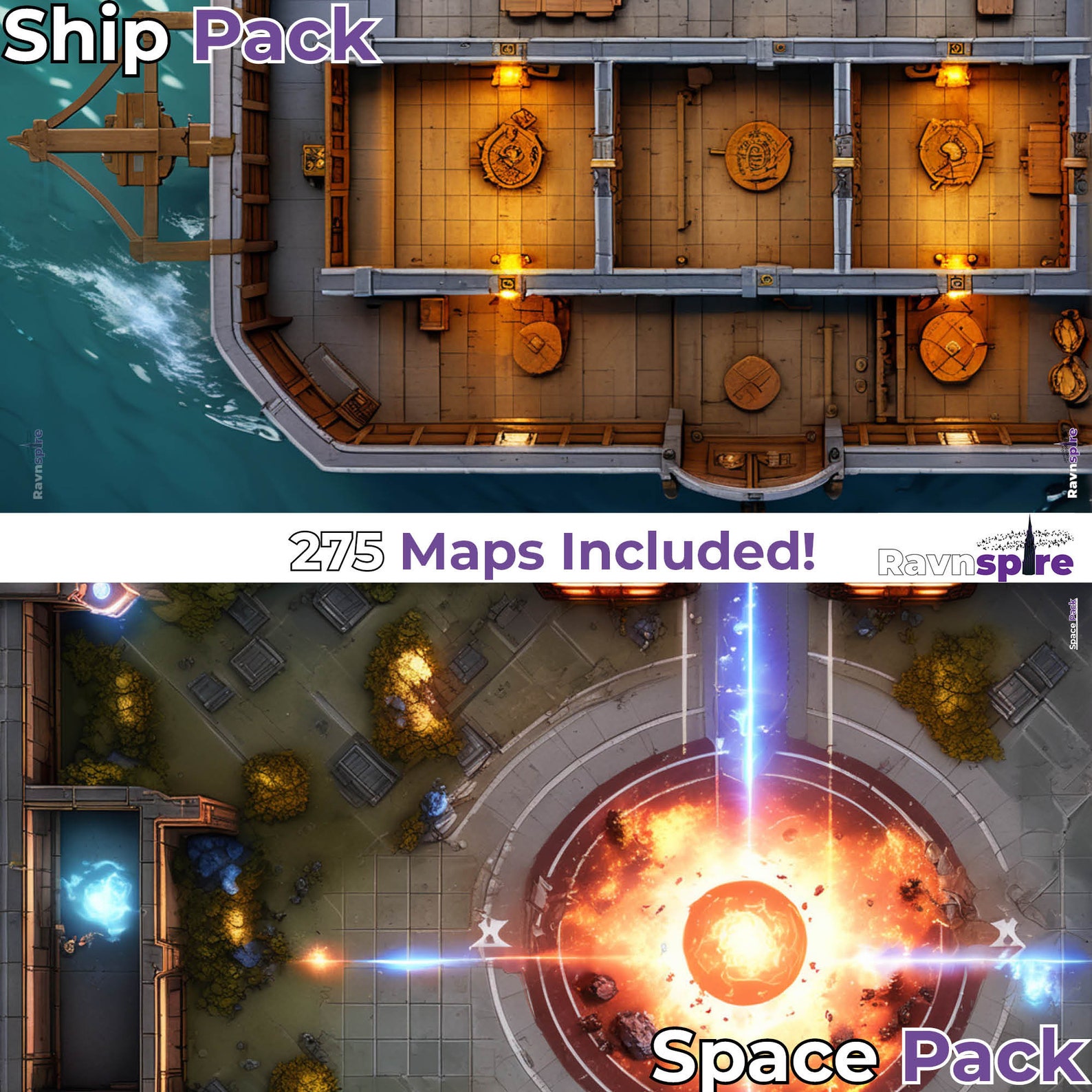 Ravnspire RPG & DND Battle Maps, Background Scenes Bundle, 275 Map ...