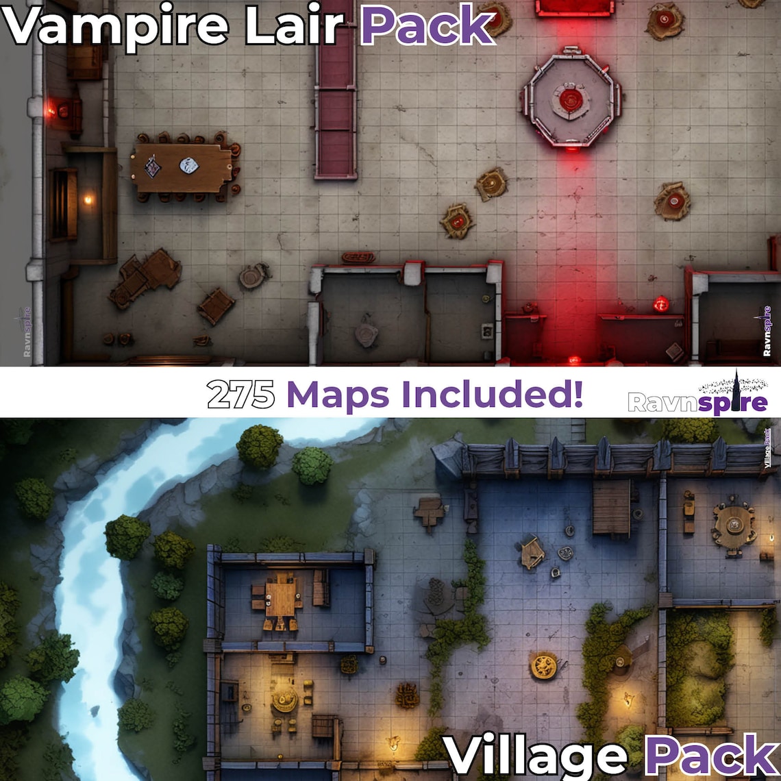 Ravnspire RPG & DND Battle Maps, Background Scenes Bundle, 275 Map ...