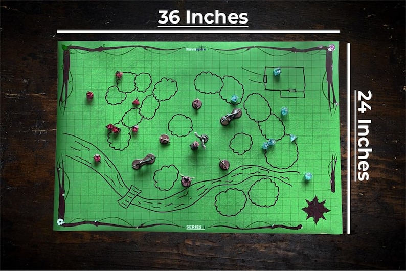DND Battle Mat 3 Pack Starter Set Accessory for RPG Role Playing Games ...