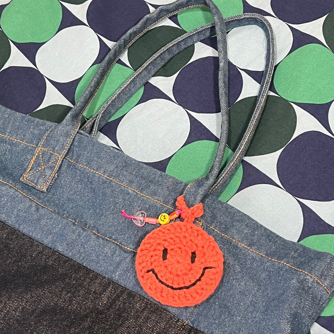 Smiley Face Keychain Smile Crochet Keychain Knitted Smiley - Etsy