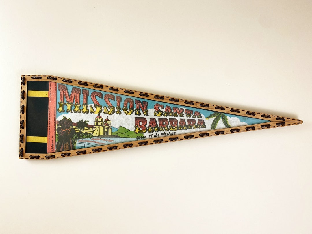 Framed 1970s - Mission Santa Barbara California - Vintage Souvenir ...