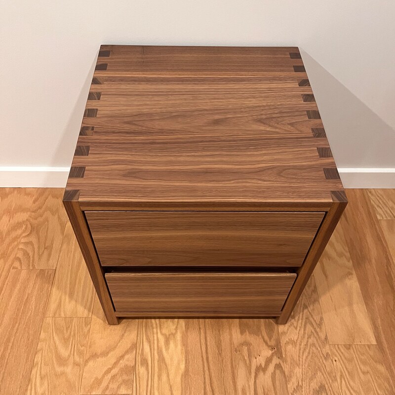 Walnut Nightstand - Etsy