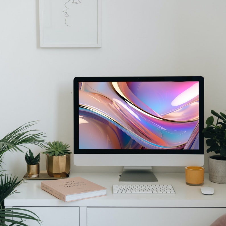 Metallic Abstract Objects Wallpaper Pack, Featuring 10 Different ...